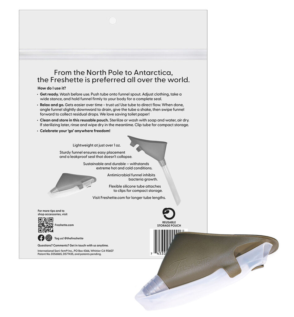 Sports & Travel Freshette with 36" Tube - Antimicrobial Reusable Pee ...